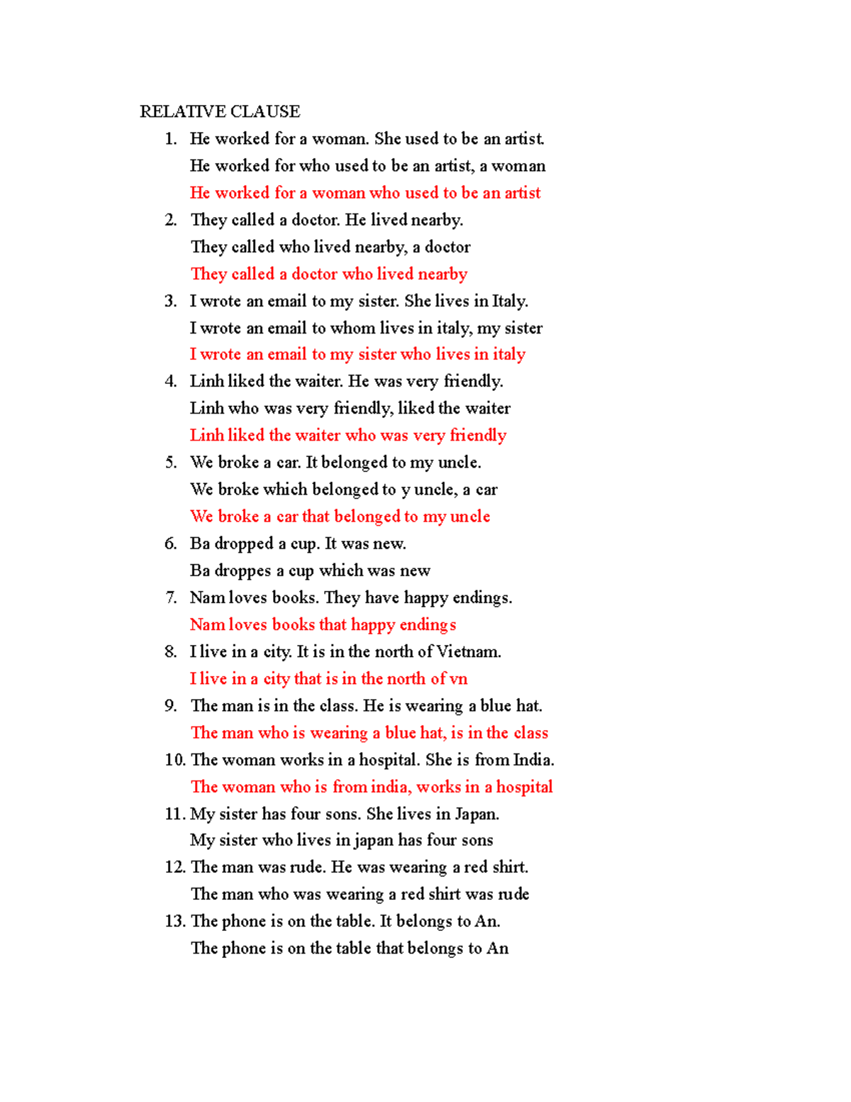 Relative Clause - tieng anh toeic - RELATIVE CLAUSE He worked for a ...