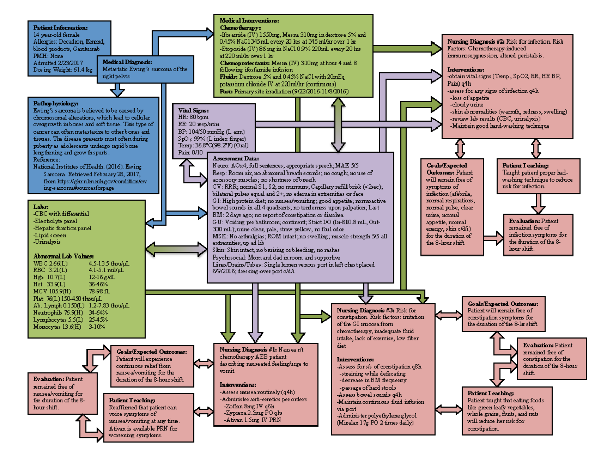 Concept map example 2 - gdn;kawej;jkajwenfkjweg - Vital Signs: HR: 80 ...