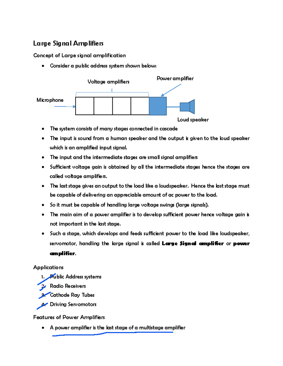 1. Introduction to Large Signal Amplifiers - Large Signal Amplifiers ...