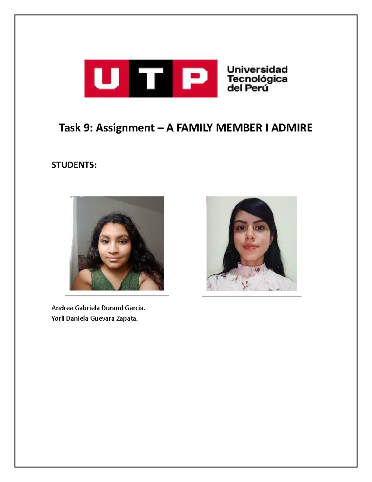 Week9 - Semana9_Ingles - Task 9: Assignment – A FAMILY MEMBER I ADMIRE ...