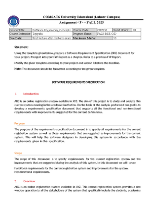1) Assignment 1 - (FYP-I Project Proposal) - COMSATS University ...