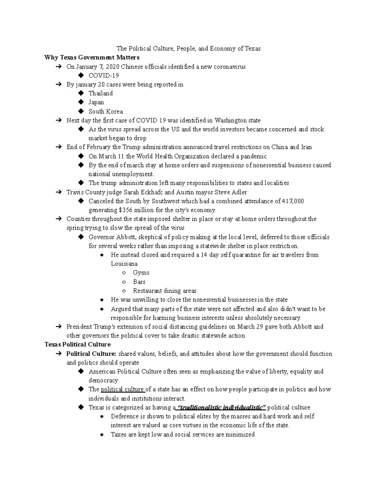 CH1 - Texas Gov - The Political Culture, People, and Economy of Texas ...