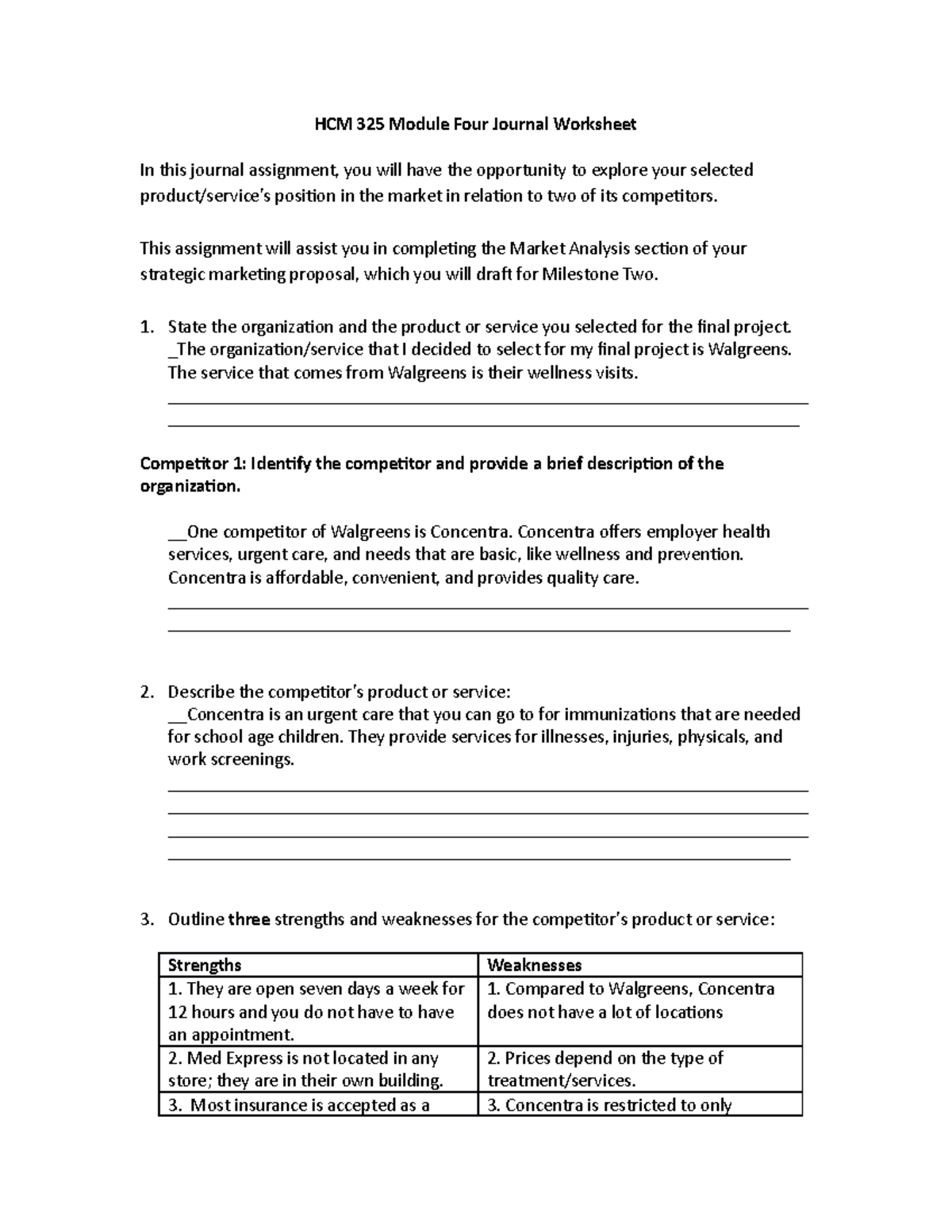 HCM 325 Module Four Journal Worksheet - This assignment will assist you ...