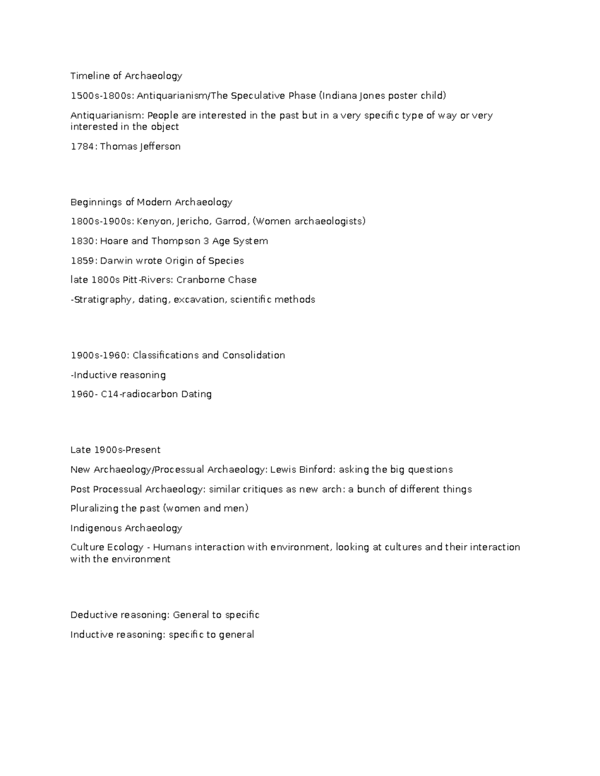 Archaeology Notes - Timeline of Archaeology 1500s-1800s: Antiquarianism ...