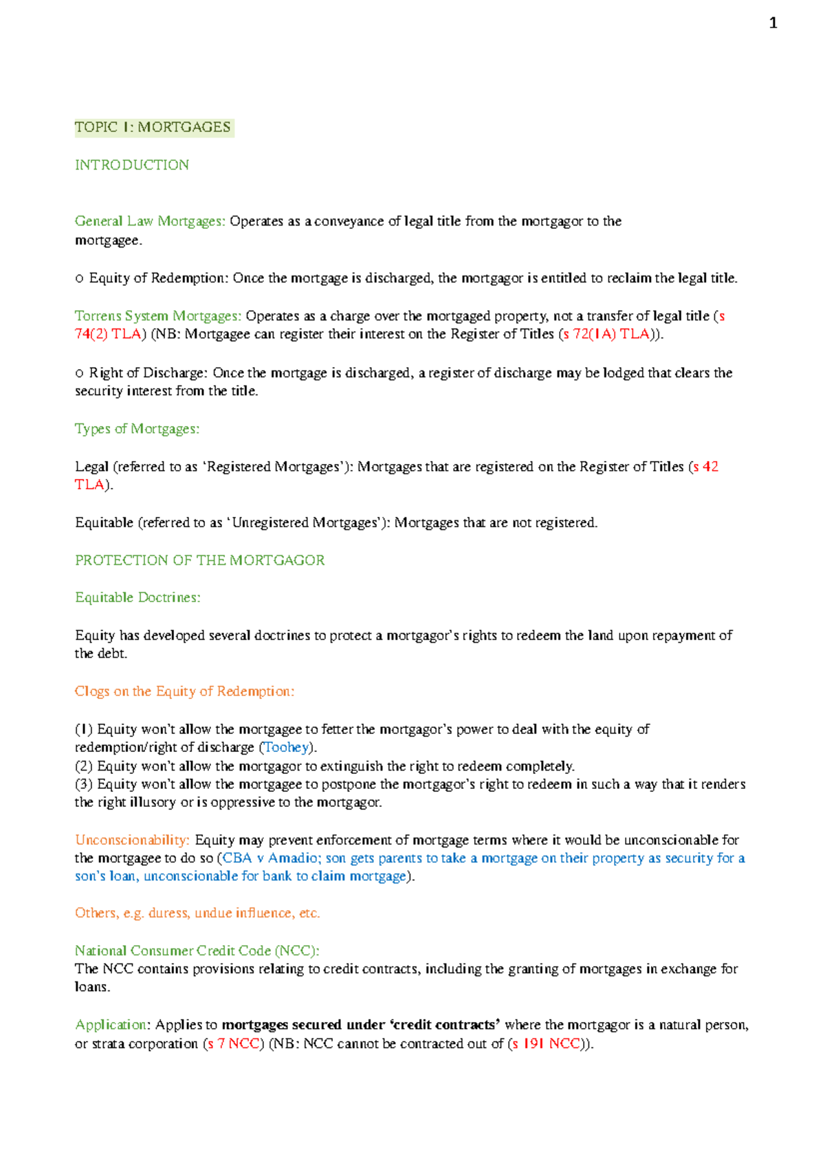 Prop Notes First Draft - Sem 2 2021 - LAW3402 - Monash - Studocu