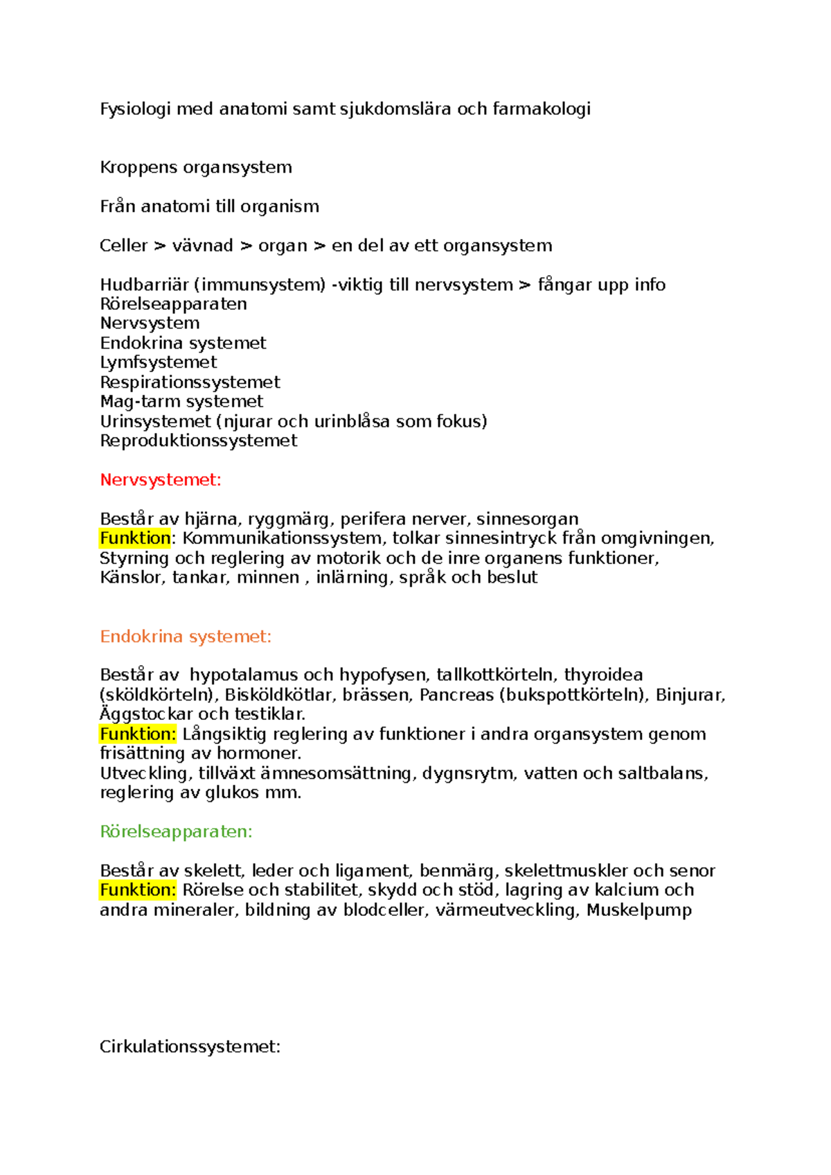 fysiologi och anatomi tema 2 mc111g - Fysiologi med anatomi samt ...