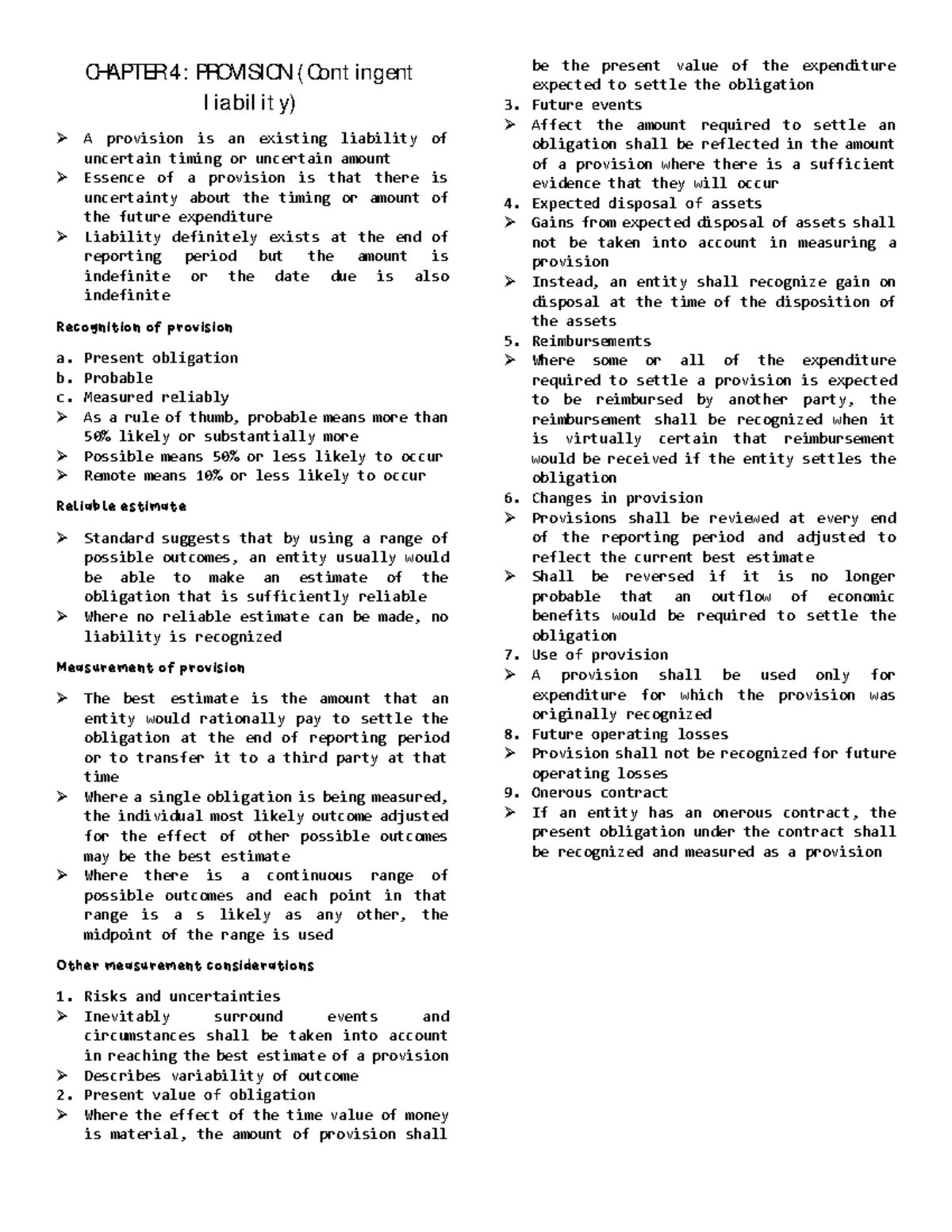 Chapter 4 - Helpful for accountancy students - CHAPTER 4: PROVISION ...