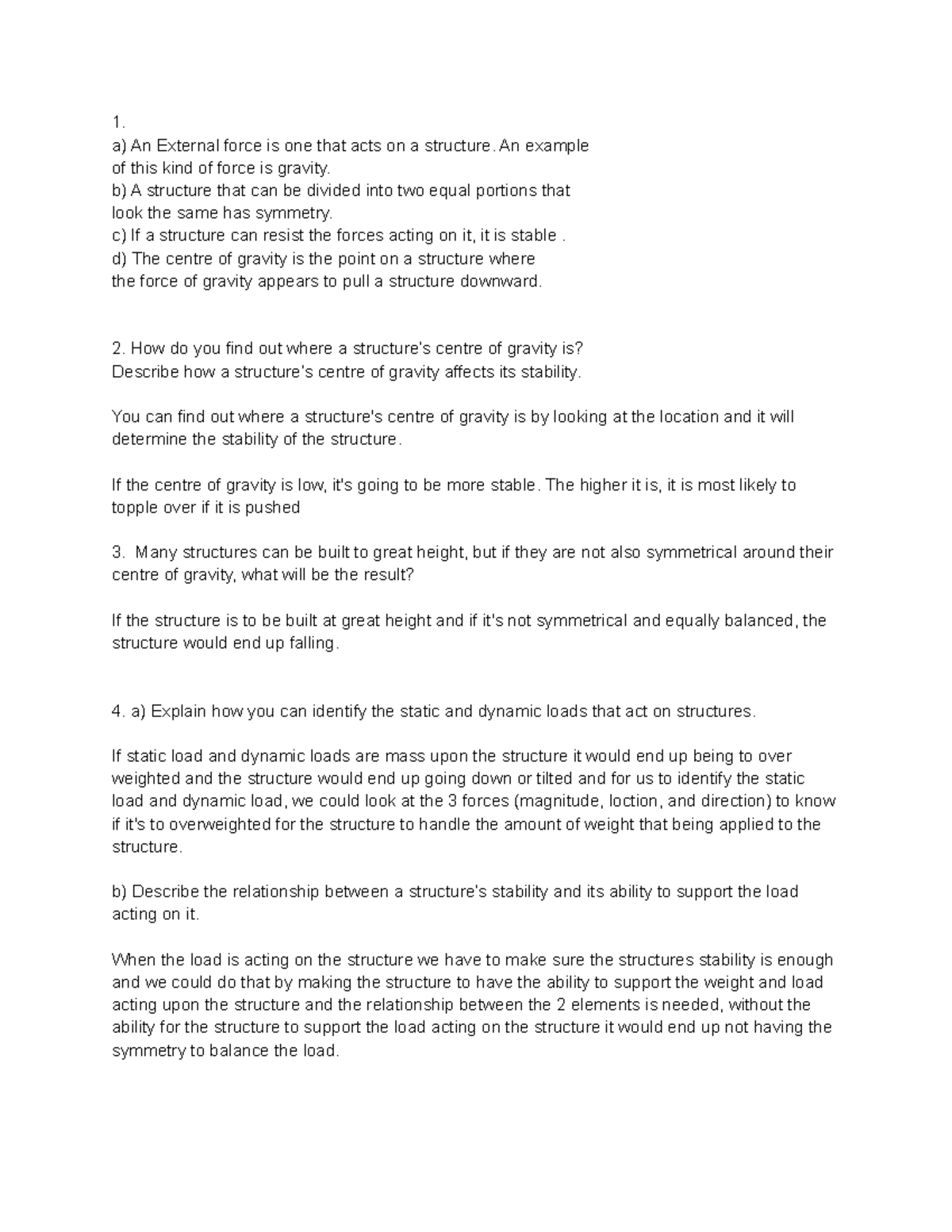 Ephraim Richard - Check and Reflect p. 295 #1-4 - 1. a) An External ...