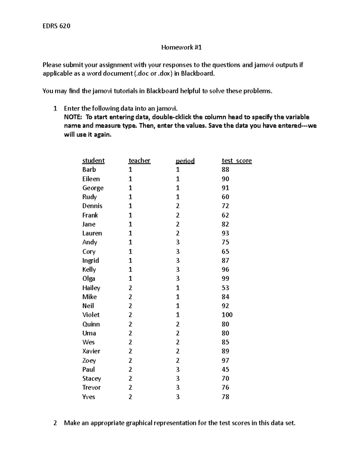 Homework 1 - Please submit your assignment with your responses to the ...