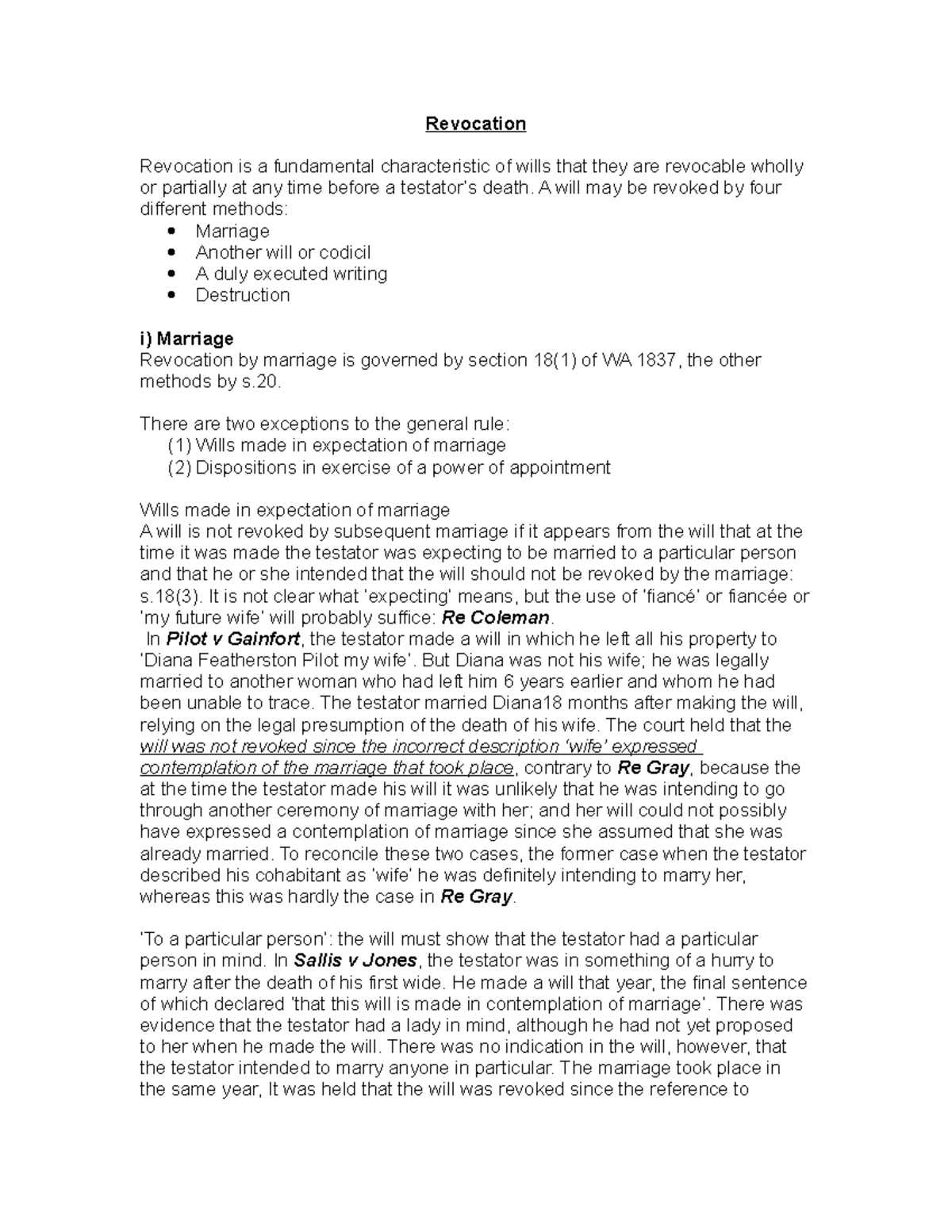 Revocation - Rev ocation Revocation is a fundamental characteristic of ...