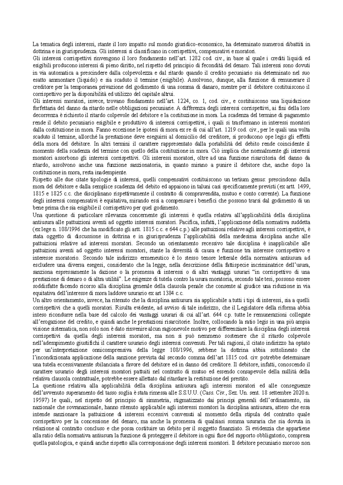 La tematica degli interessi - Gli interessi si classificano in ...