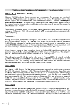 VAT - Part 2 - Slides - vat tax - FOR USE BY CA CAMPUS STUDENTS ONLY ...