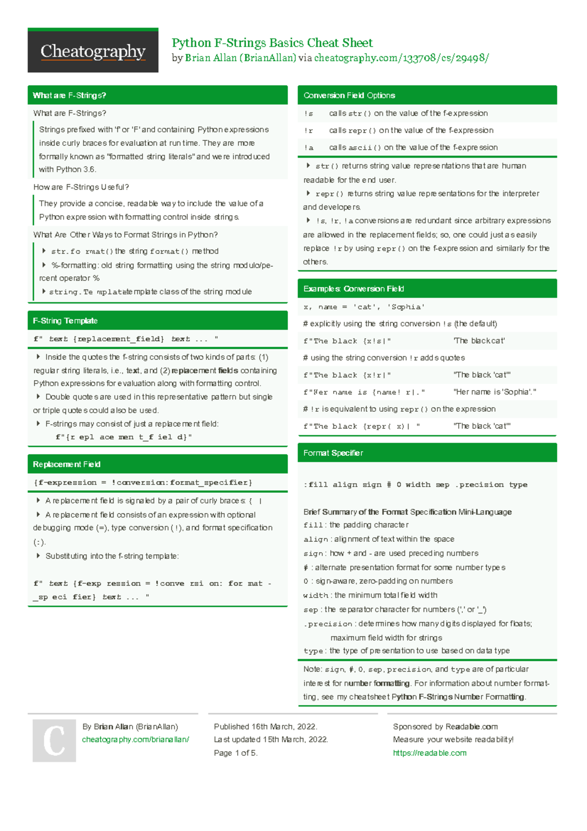 Brianallan python-f-strings-basics - by Brian Allan (BrianAllan) via ...