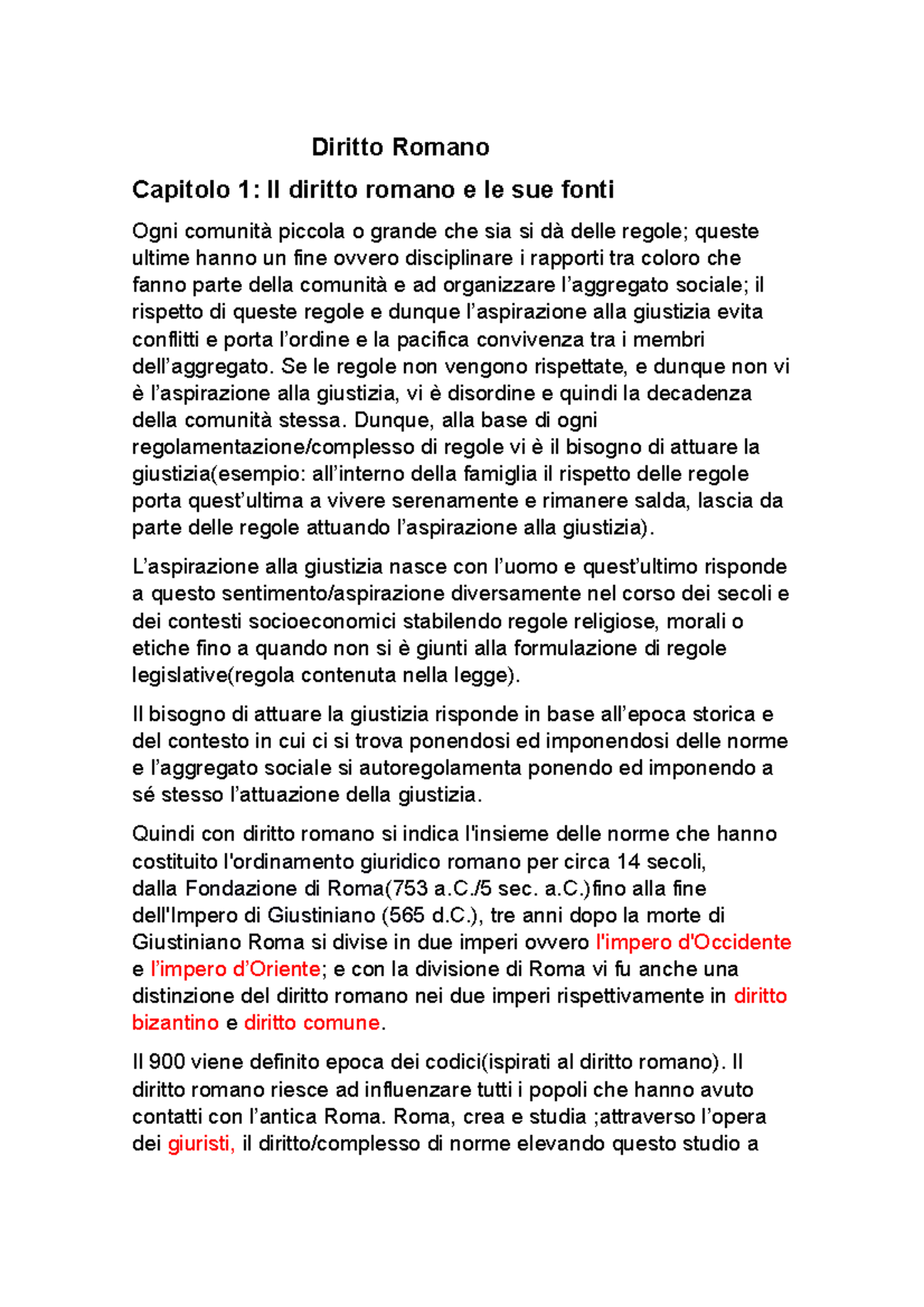 Diritto Romano - Diritto Romano Capitolo 1: Il diritto romano e le sue ...