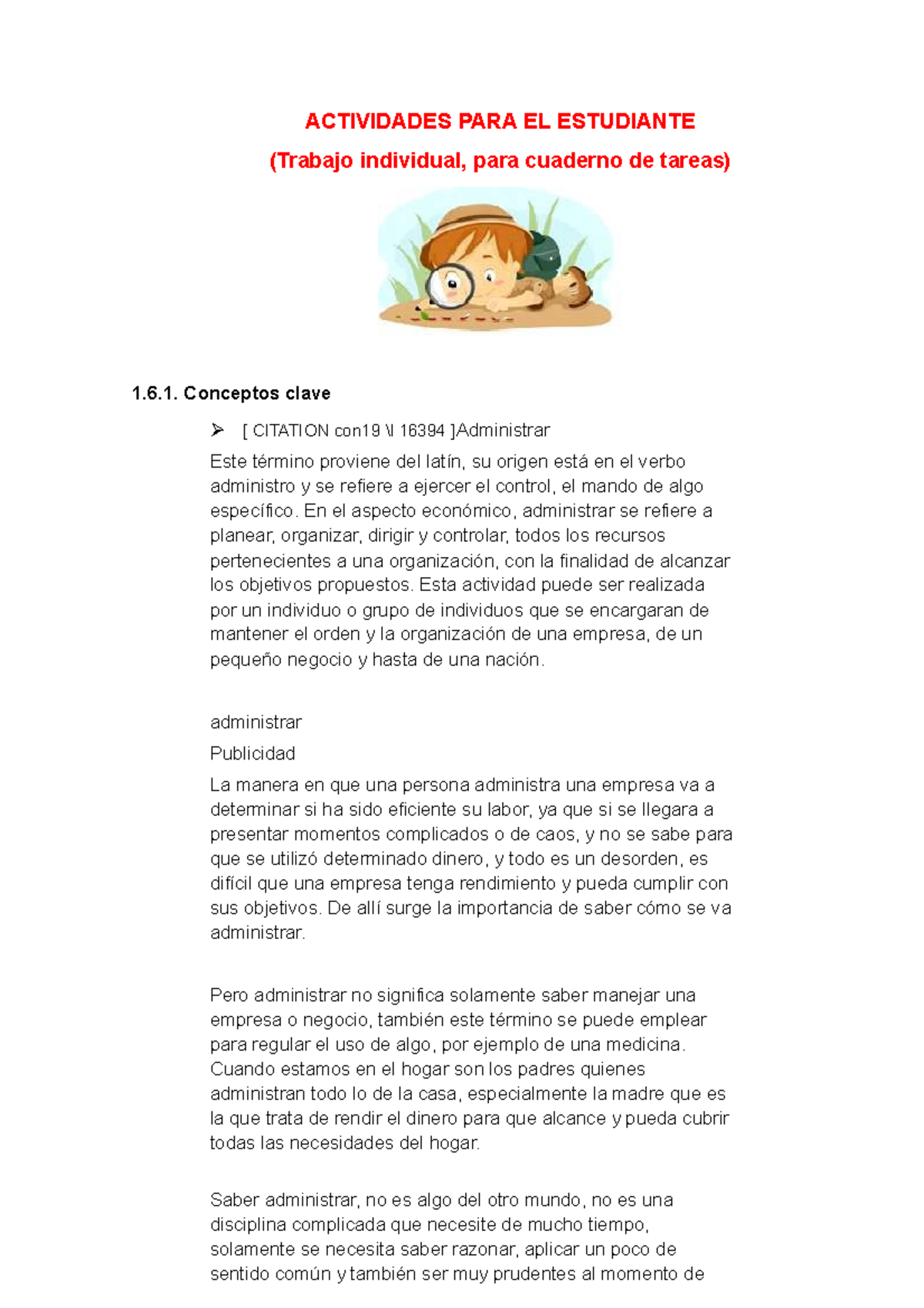 Actividades DEL Estudiante Tema 1 john - ACTIVIDADES PARA EL ESTUDIANTE ...