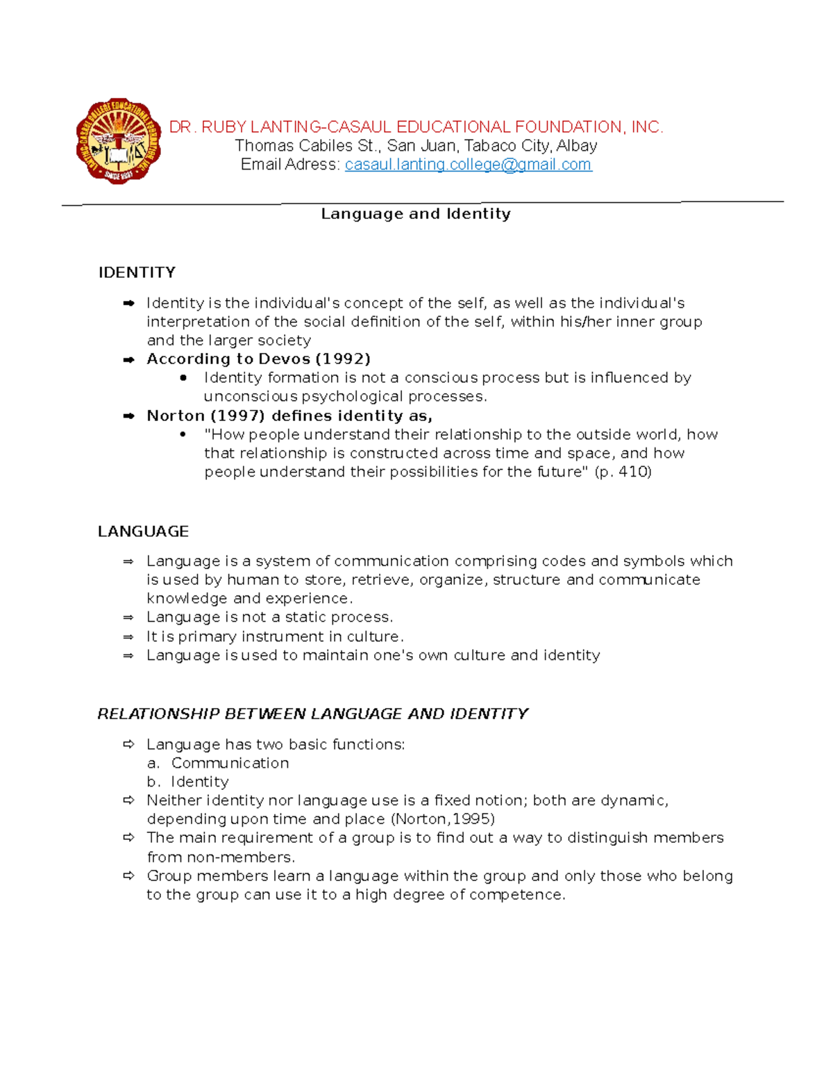 MC ELT 2 (topic #2) Midterm - DR. RUBY LANTING-CASAUL EDUCATIONAL ...