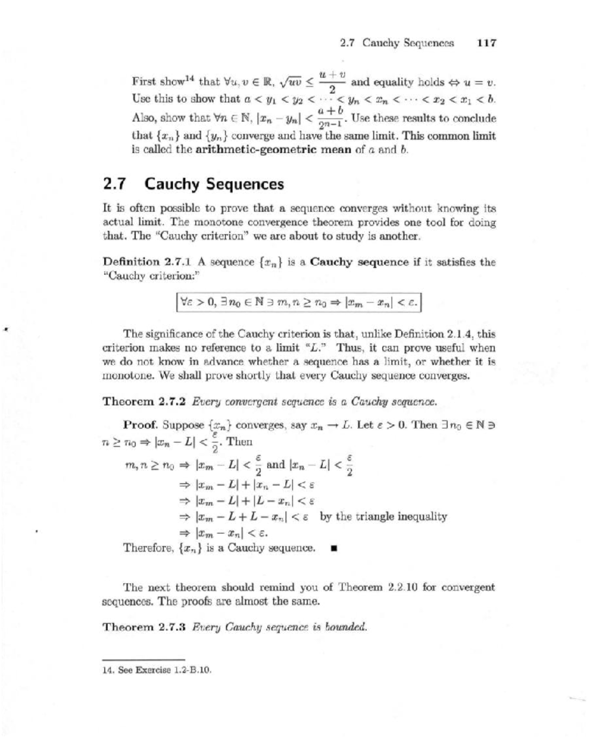 Toaz - descriptive content - ·'!'" 2 Cauchy Sequences 117 ####### First ...