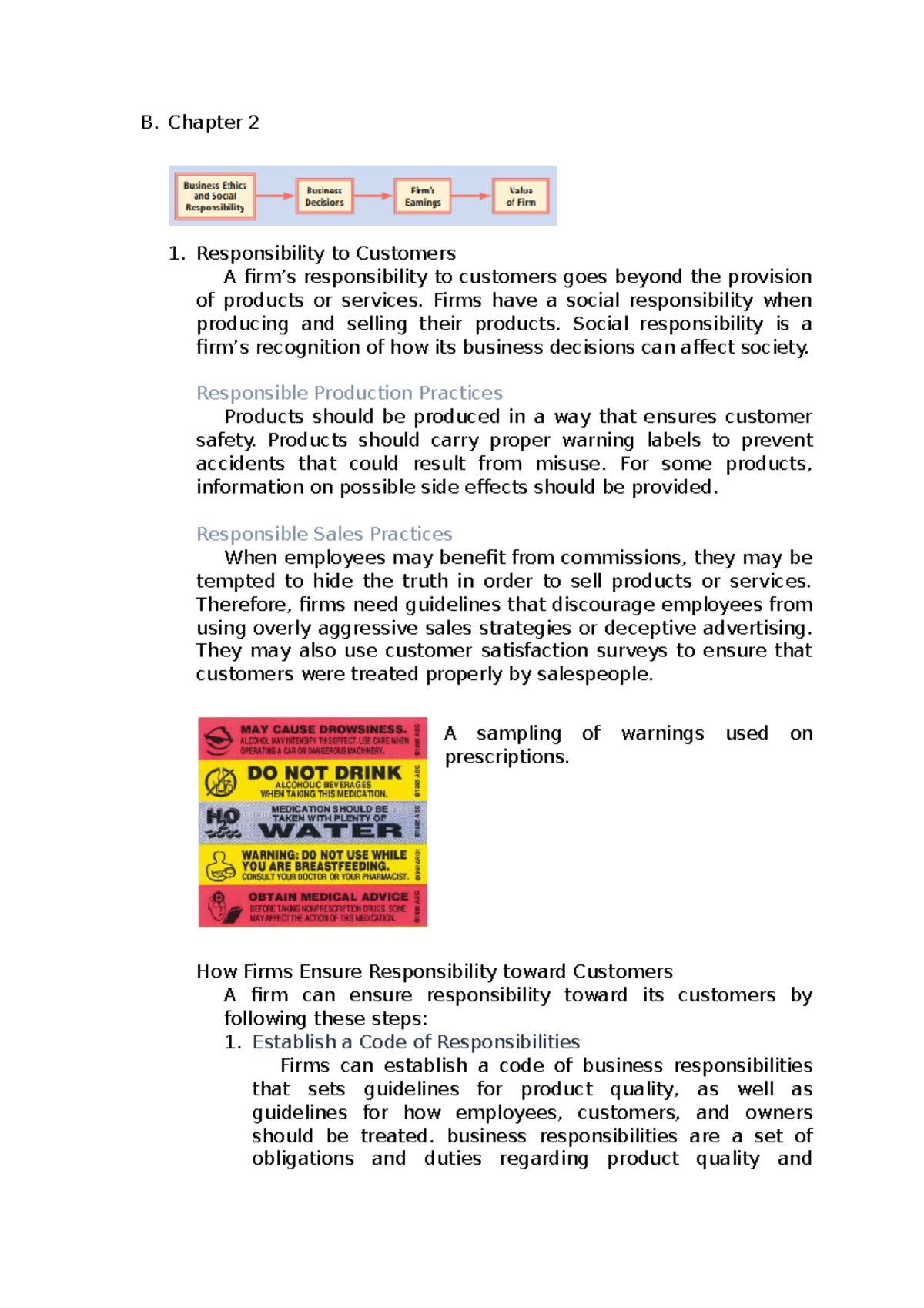 PART I Chapter 2 Business Ethics and Social Responsiblity - B. Chapter ...