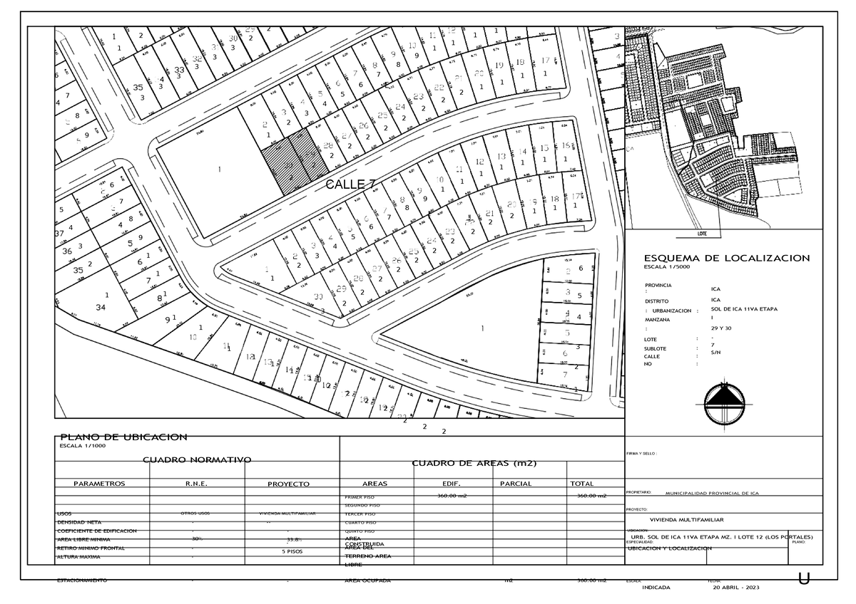 Planos DE Arquitectura Y Estrcuturas - ESQUEMA DE LOCALIZACION PROVINCIA : DISTRITO ...