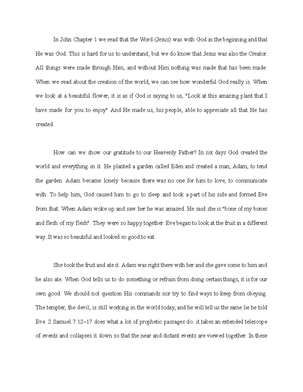 Grand Narrative Script - In John Chapter 1 we read that the Word (Jesus ...