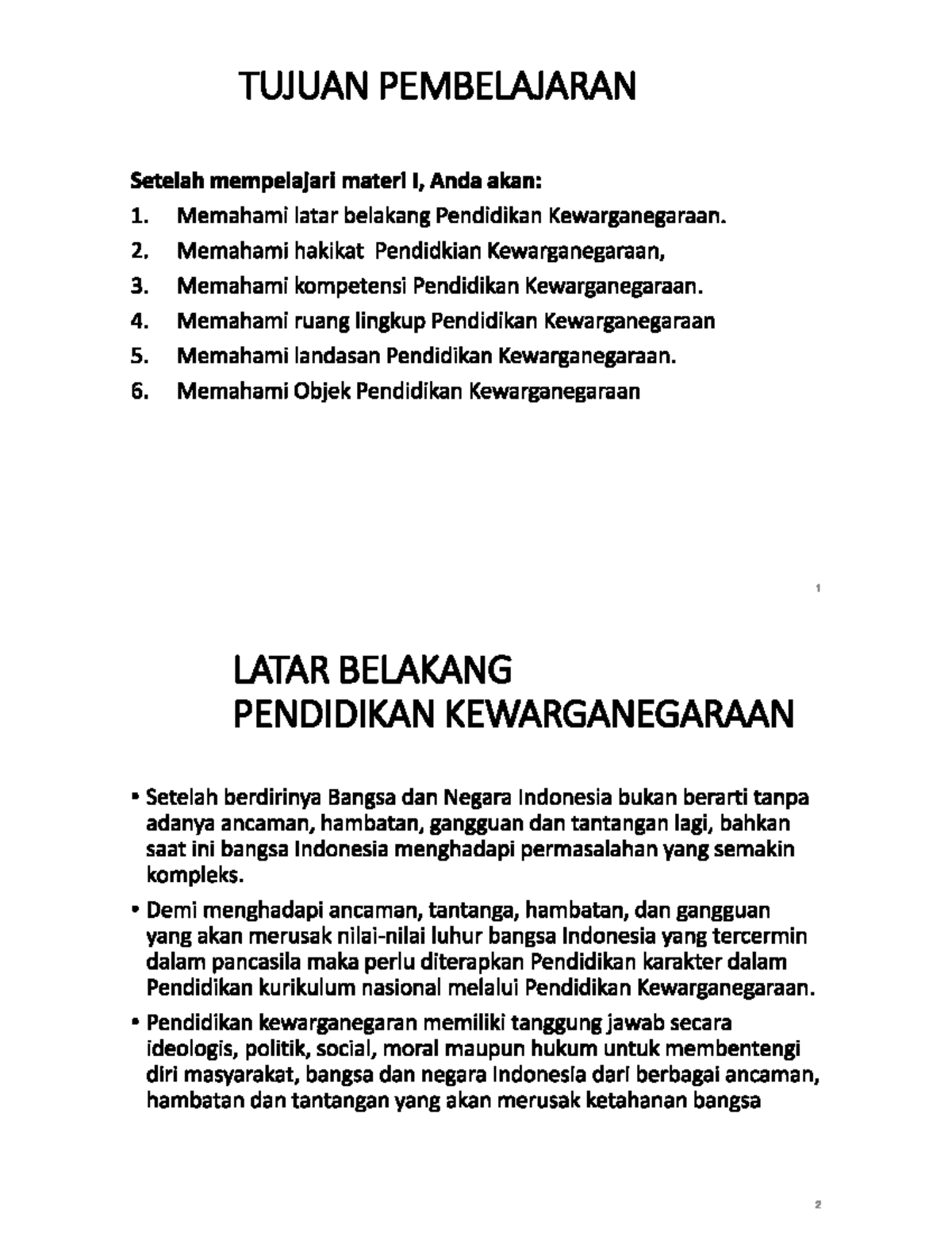 Materi Ppkn Materi Kurikuler Pkn Studocu