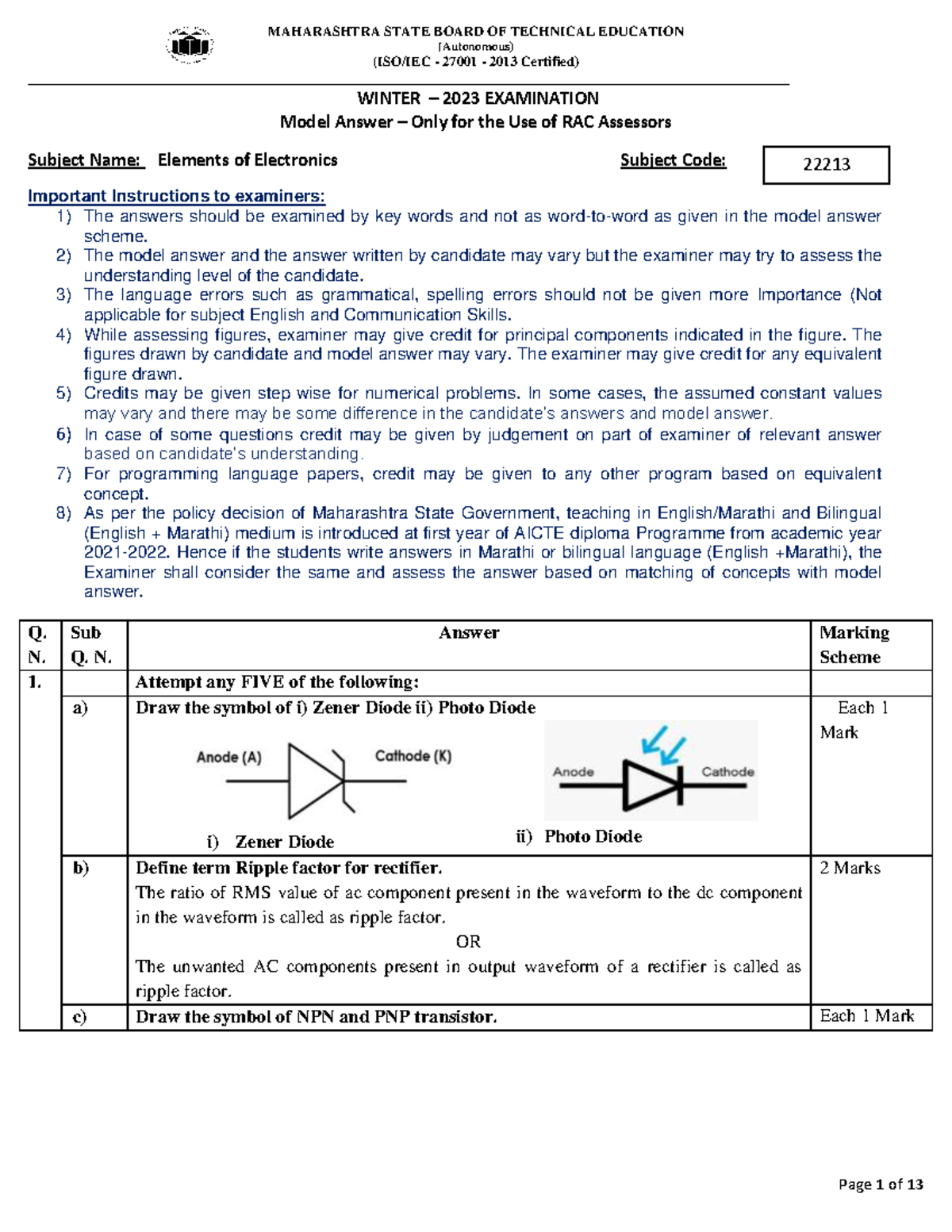 22213 - Model answer - (Autonomous) (ISO/IEC - 27001 - 2013 Certified ...