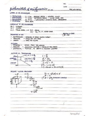 Thermodynamics - Aeronautical Engineering - Studocu