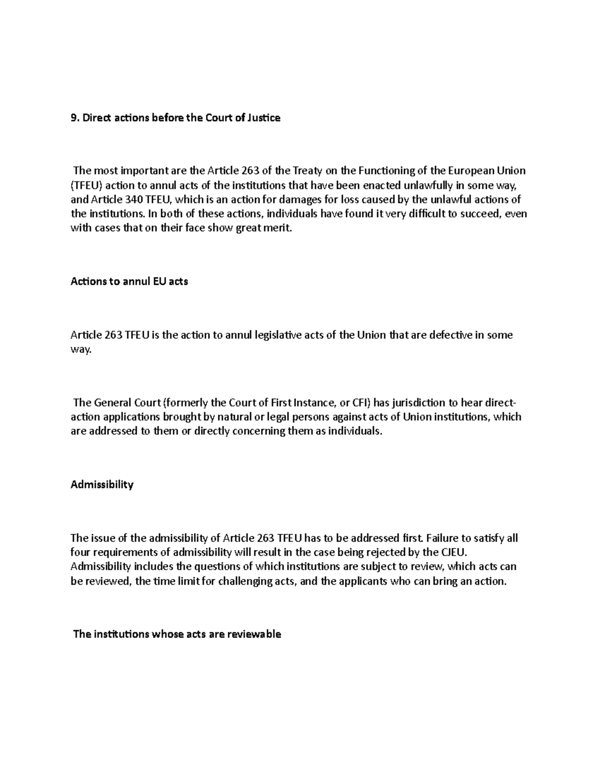 9. Direct actions before the Court of Justice - 9. Direct actions ...