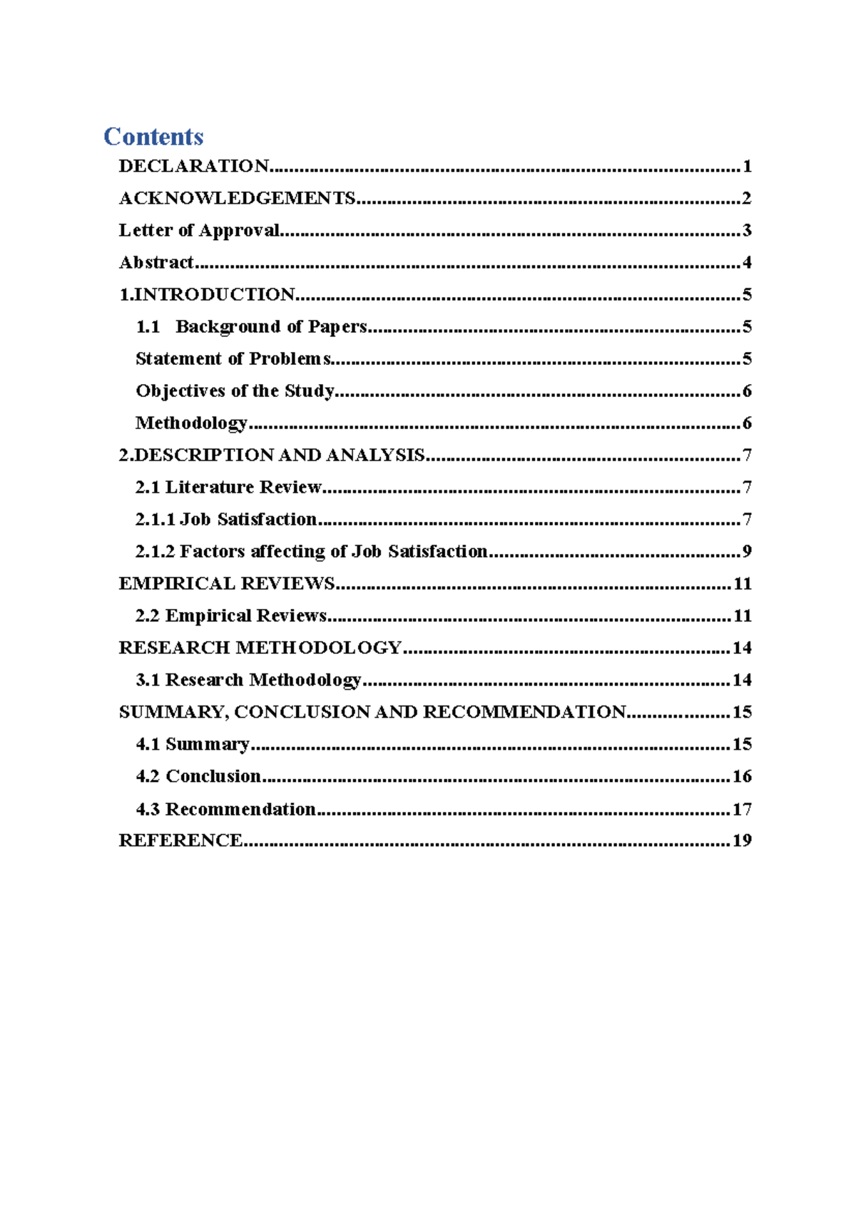 Seminar paper Binay - Contents - Studocu