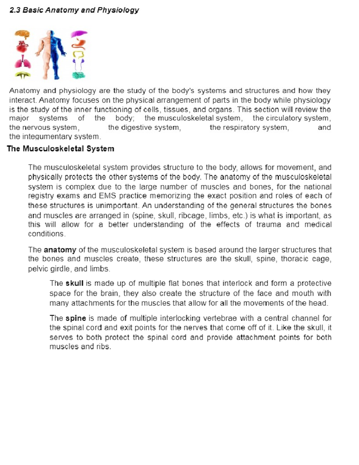 Anatomy and Physiology - CWTS- National Service Training Program - Studocu