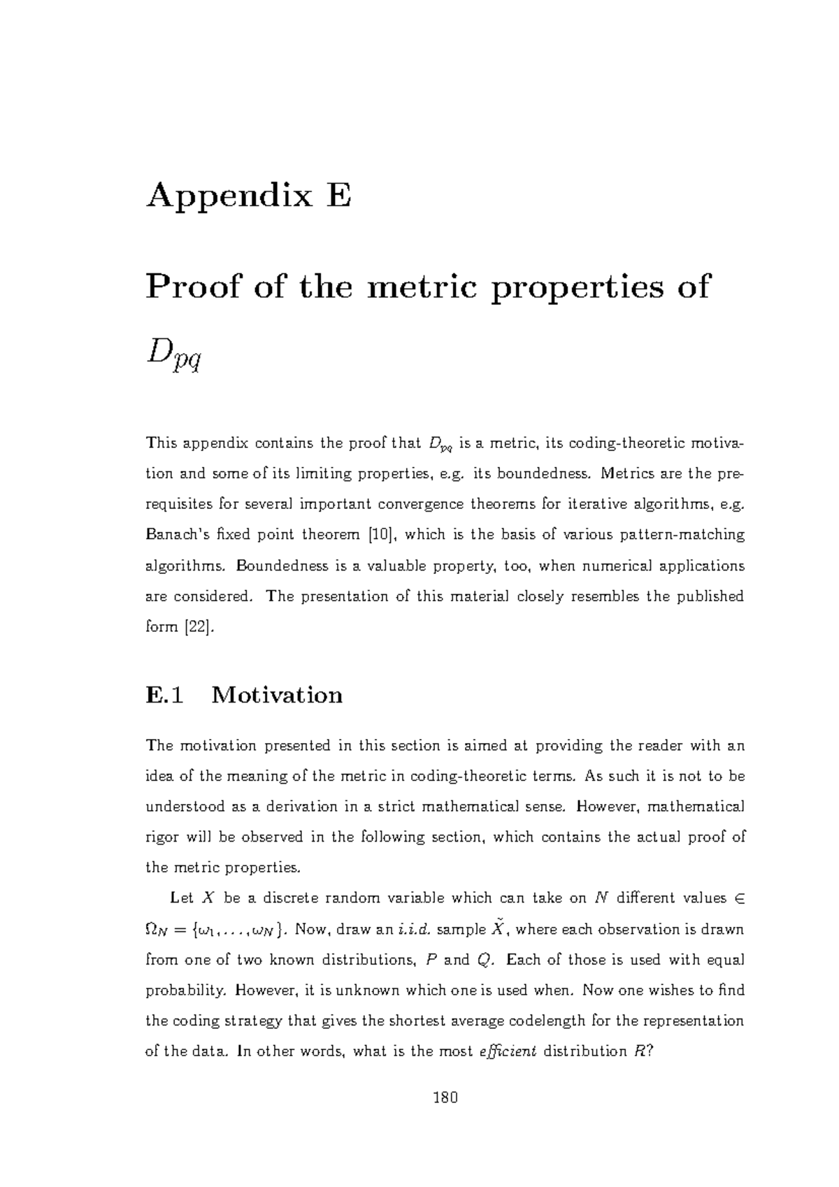 Bayesian Behaviour 26 Appendix E Proof Of The Metric Properties Of Dpq This Appendix Contains