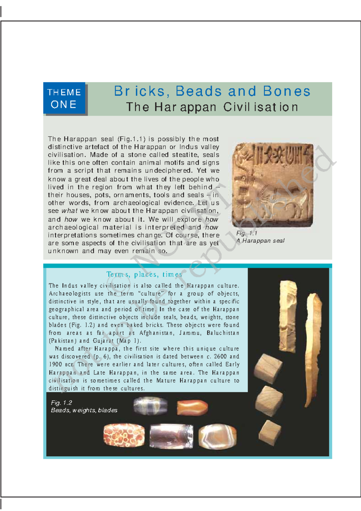 History-I 1 - Important practice material - ####### 1 B r icks , B eads ...