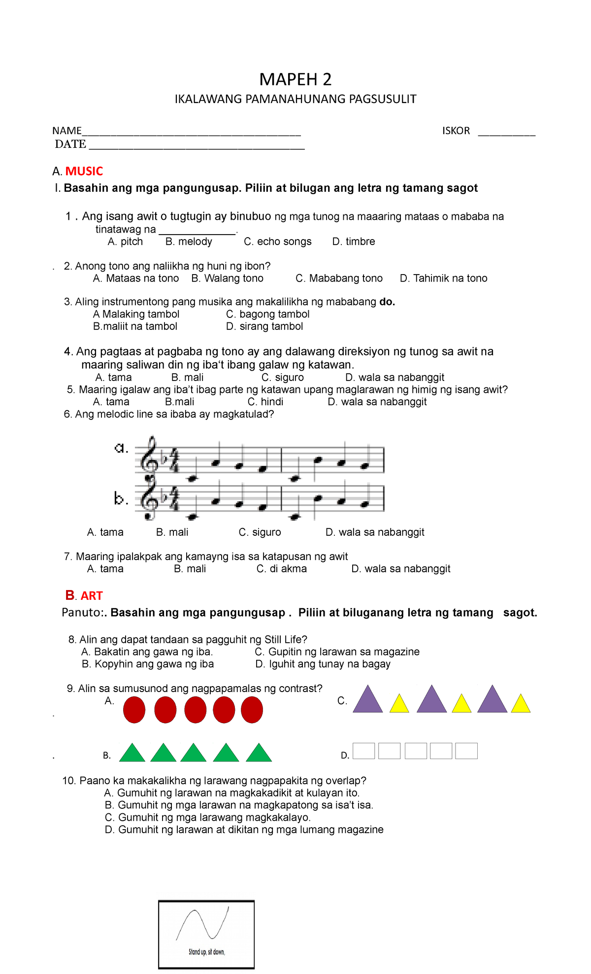 PT Mapeh-2 Q2 - ssdfsdf - MAPEH 2 IKALAWANG PAMANAHUNANG PAGSUSULIT ...