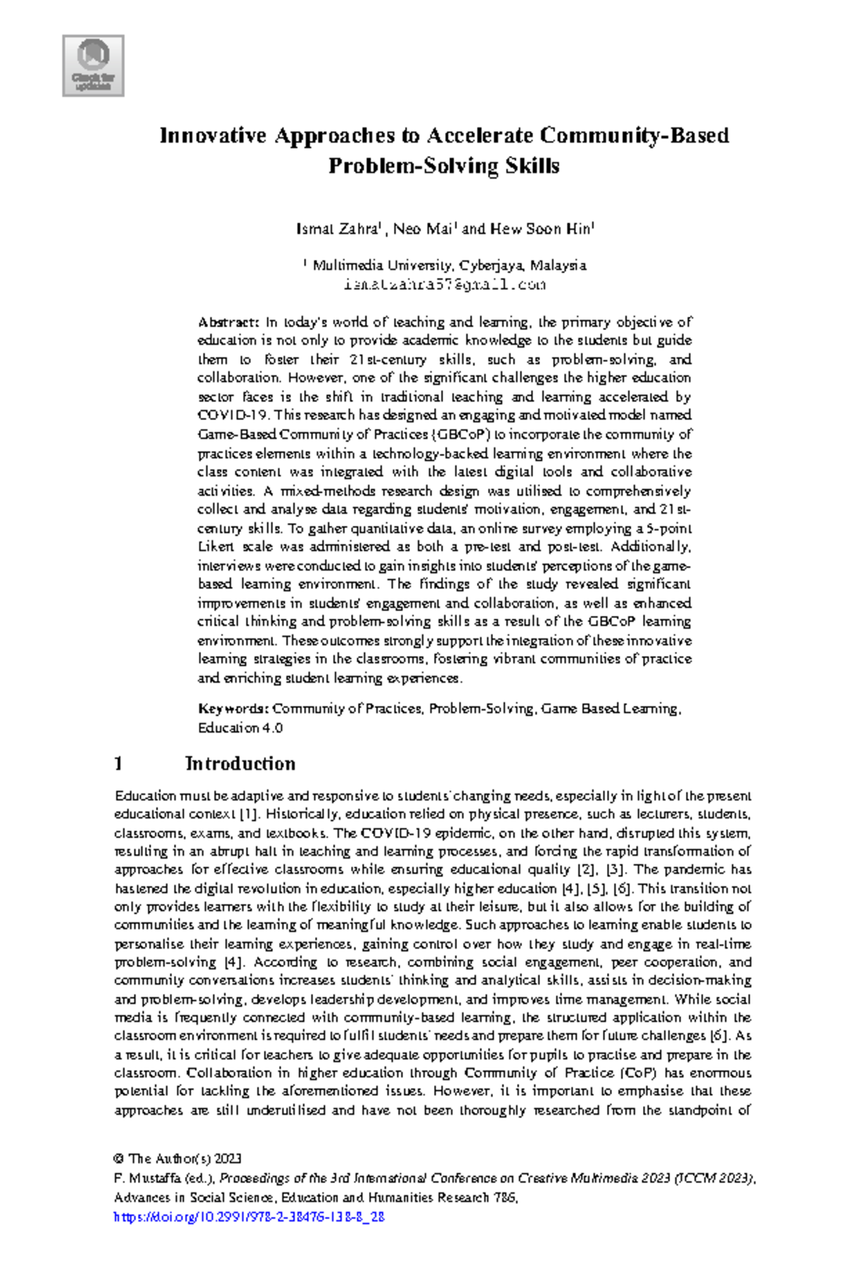 125994253 - ... - Innovative Approaches to Accelerate Community-Based Problem-Solving Skills ...