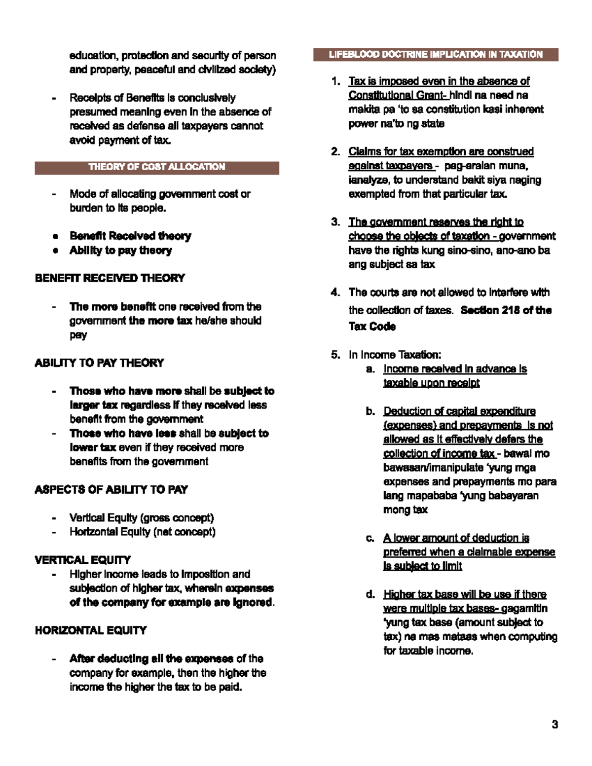 Page 3 - personal notes - education, protection and security of person ...