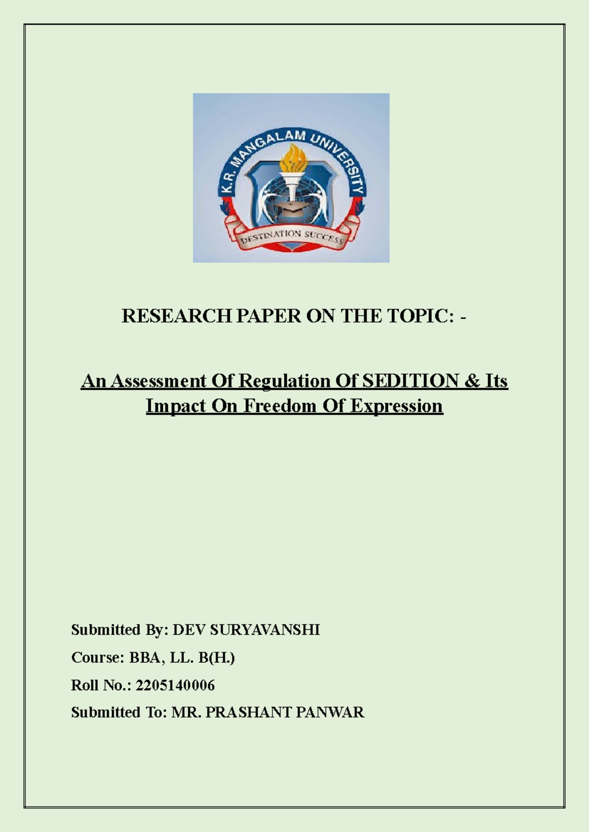 Admissibility of Digital Evidence - RESEARCH PAPER ON THE TOPIC: - An ...