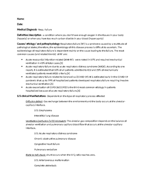 N302 Patho for Sepsis - Name: Date: Medical Diagnosis- Sepsis ...