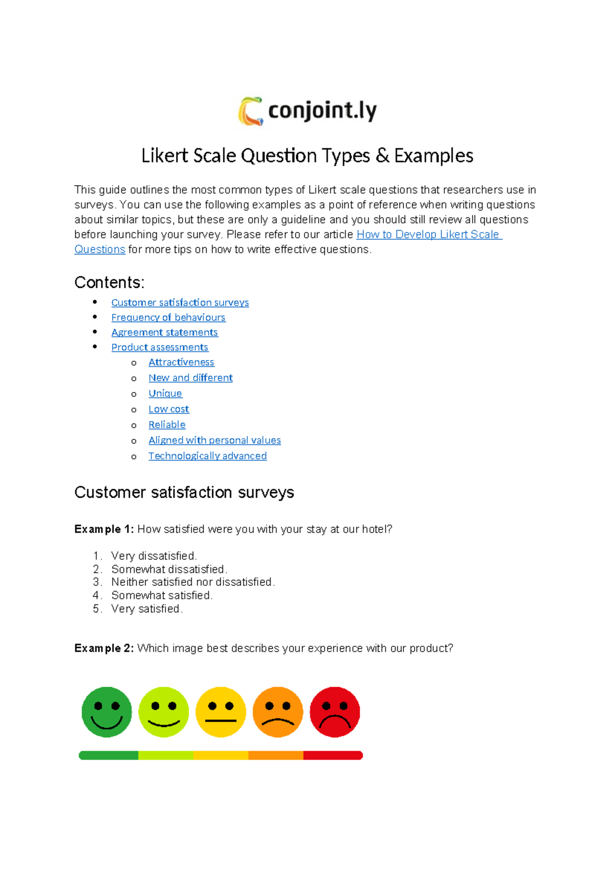 Likert scale question types examples - Likert Scale Question Types ...