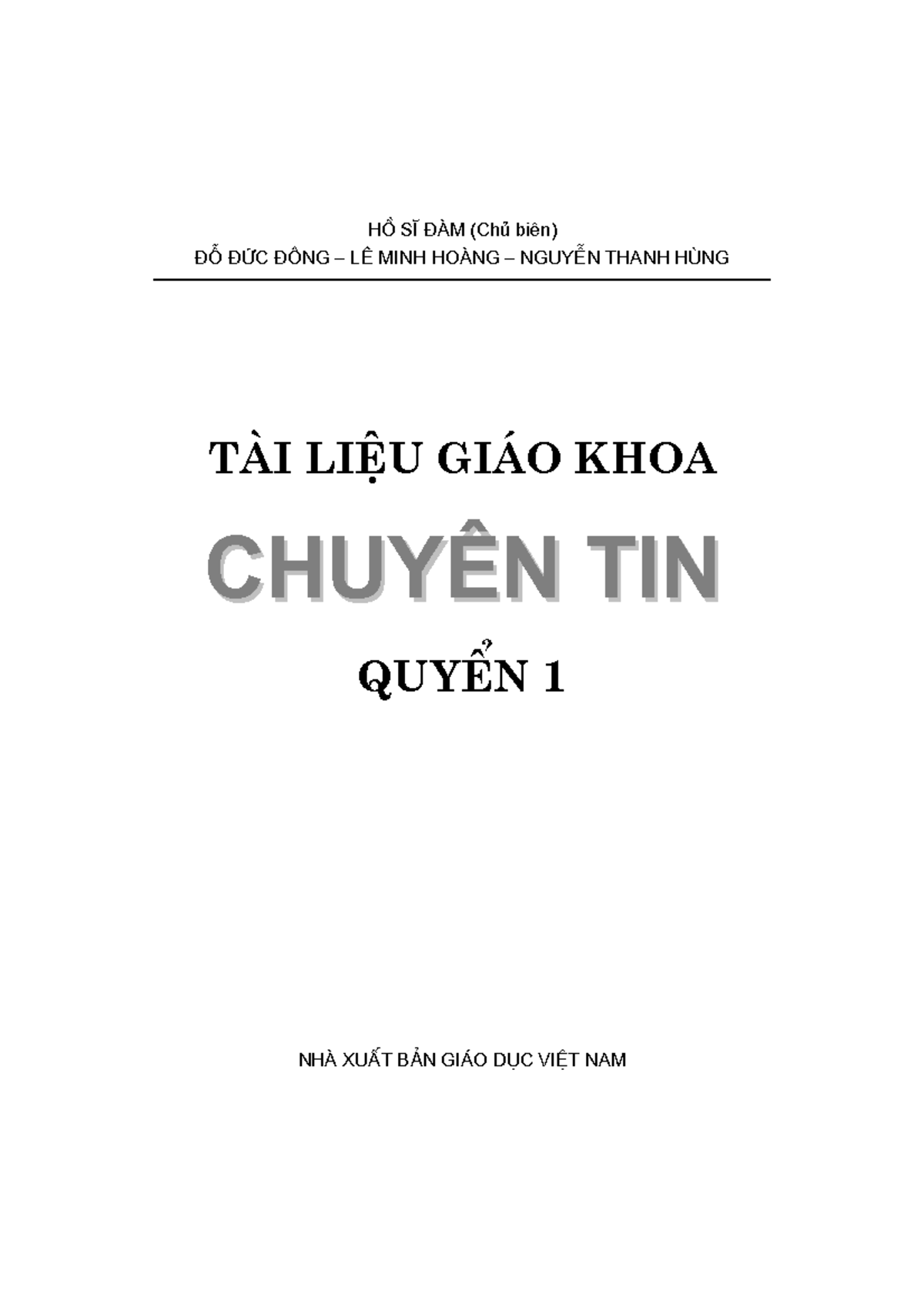 Tai lieu giao khoa chuyen tin 1 - ####### ####### - Studocu