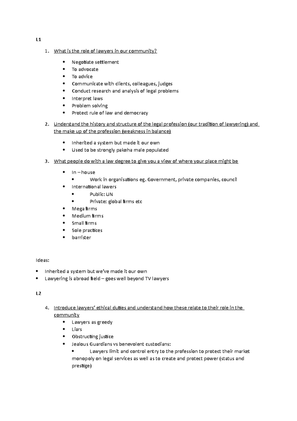 Key Objectives And Ideas L What Is The Role Of Lawyers In Our