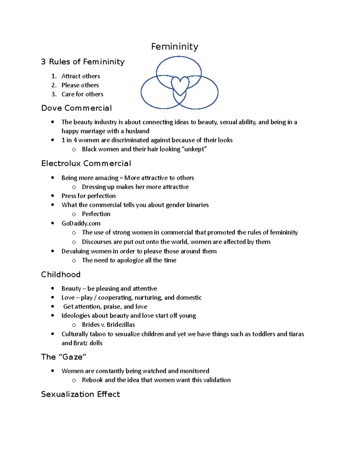 Femininity - Module Notes - Femininity 3 Rules of Femininity Attract ...