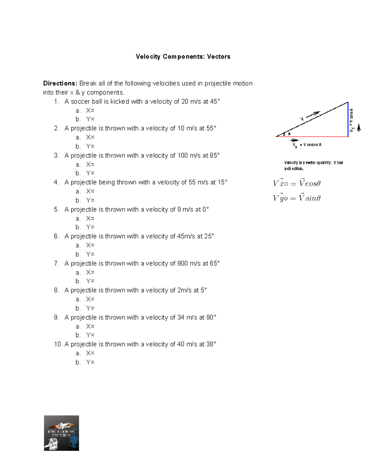 3.2 A Velocity Components - Velocity Components: Vectors Directions ...