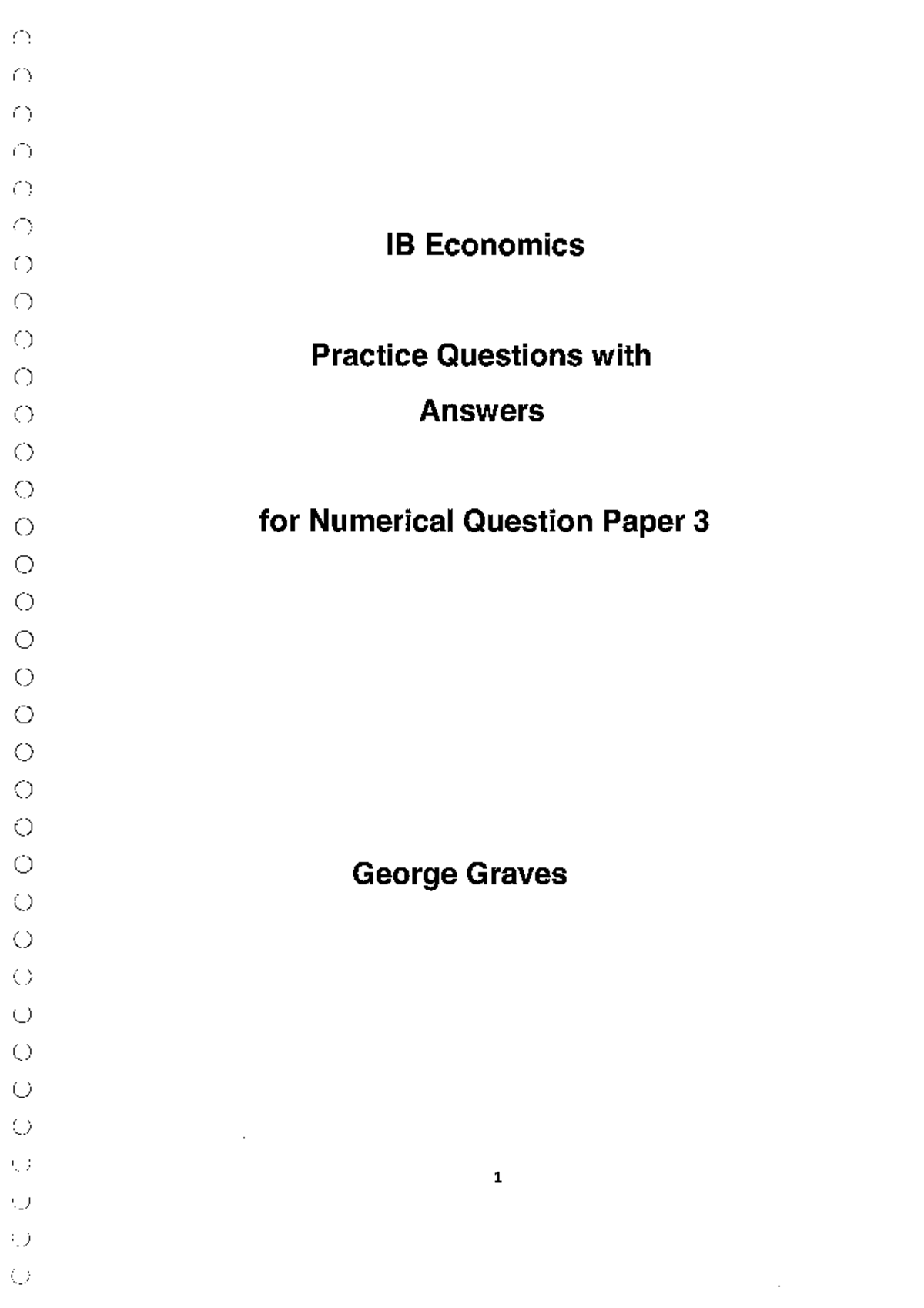 Ib econ paper 3 graves - ib economics - Economics - Studocu