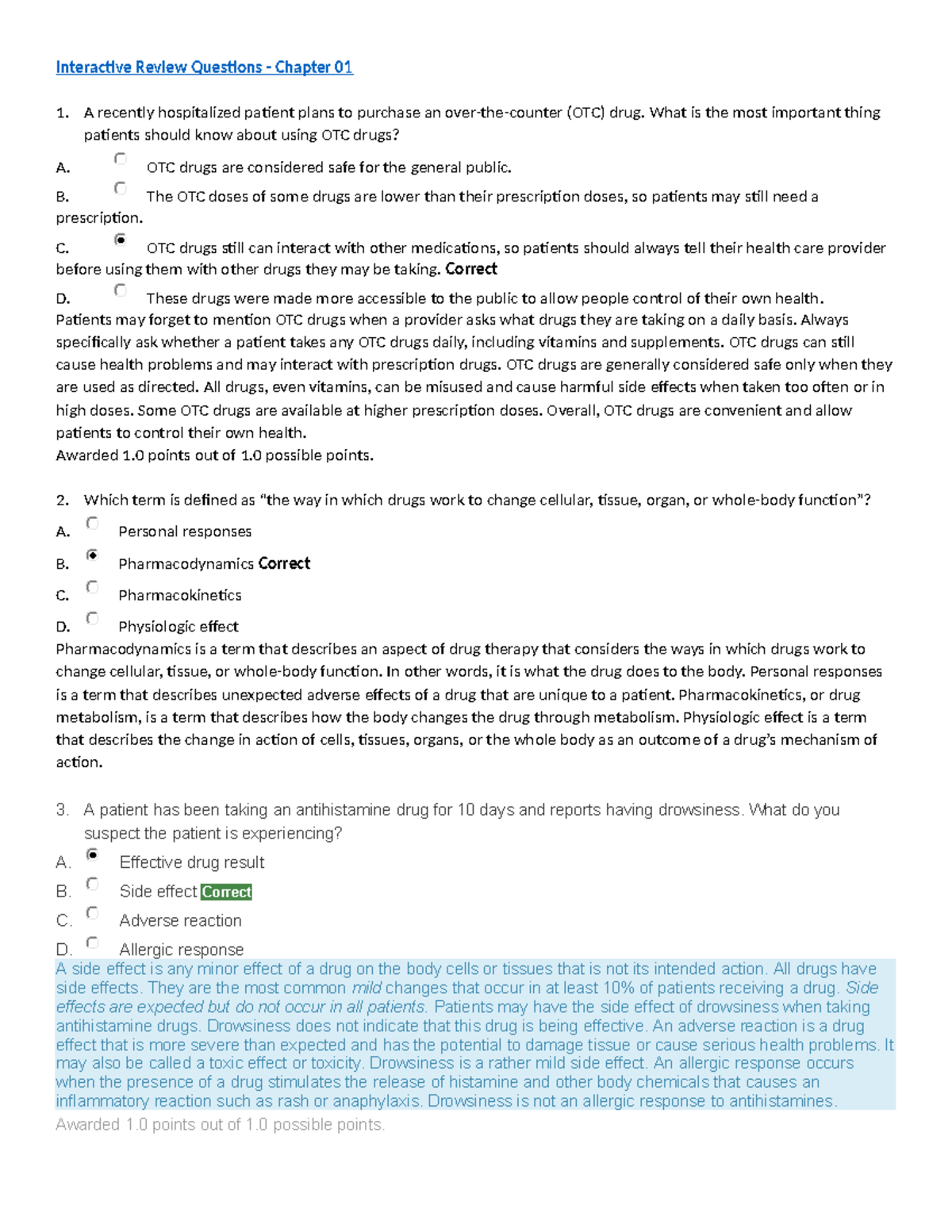 Interactive Review Questions Chapter 1 - Interactive Review Questions ...