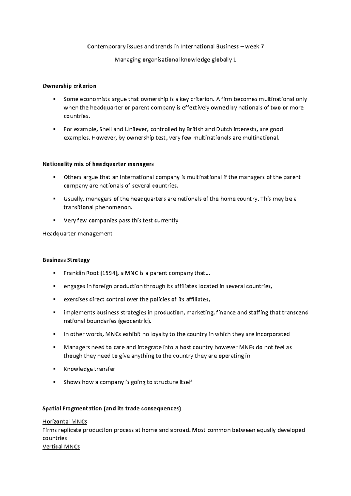 Contemporary issues and trends in International Business managing ...