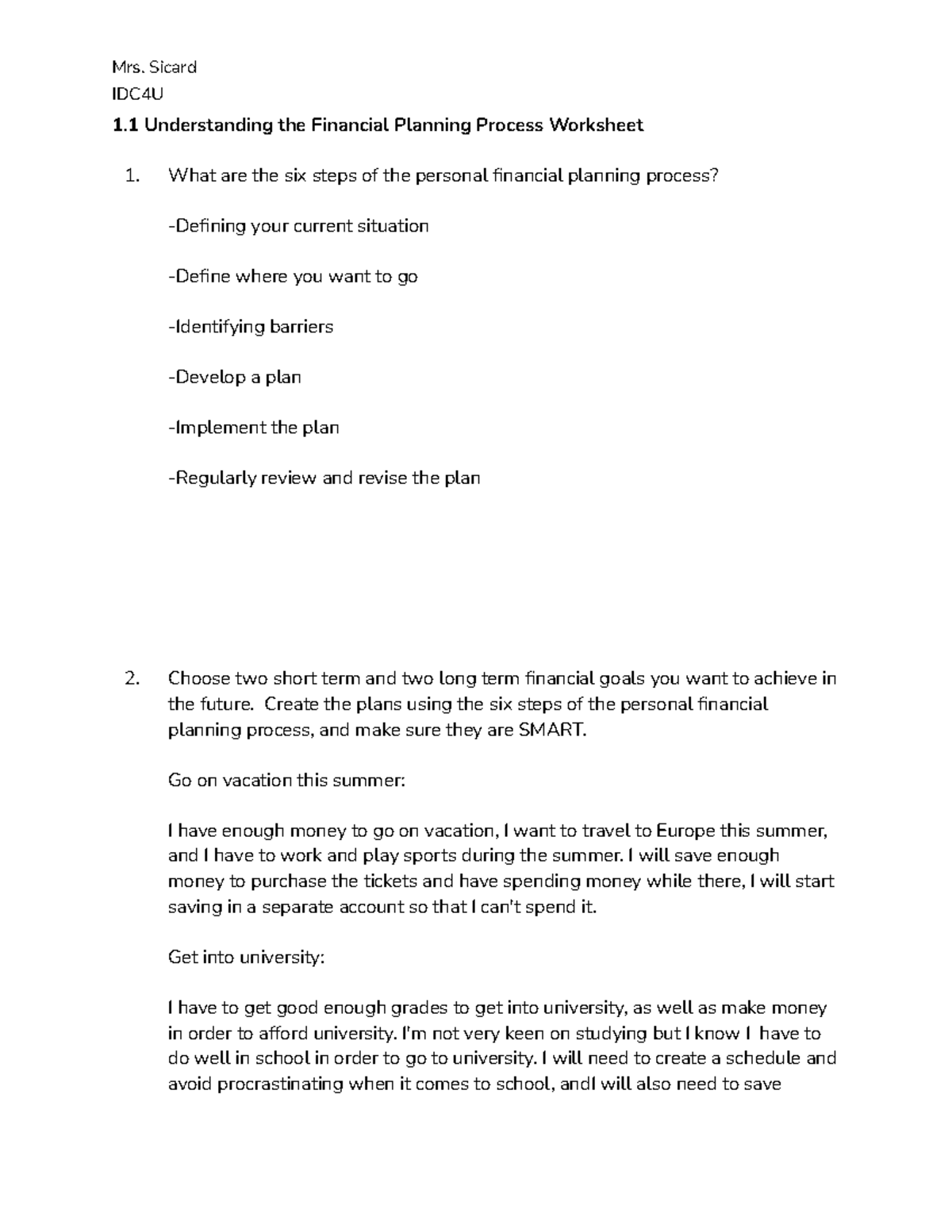 2 - notes from lecture - Mrs. Sicard IDC4U 1 Understanding the ...