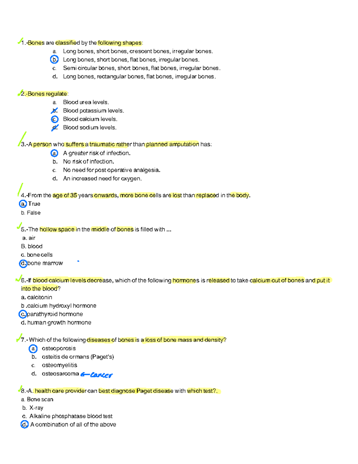 Bone tissue continued Quiz - 1.-Bones are classified by the following ...