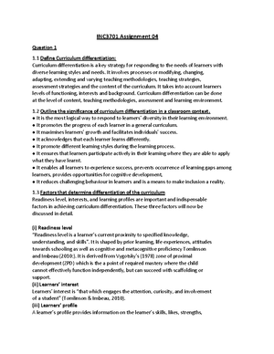 TPS3705 Portfolio-2023 - Tutorial Letter 103/0/ TPS3705/103/0/ Teaching ...