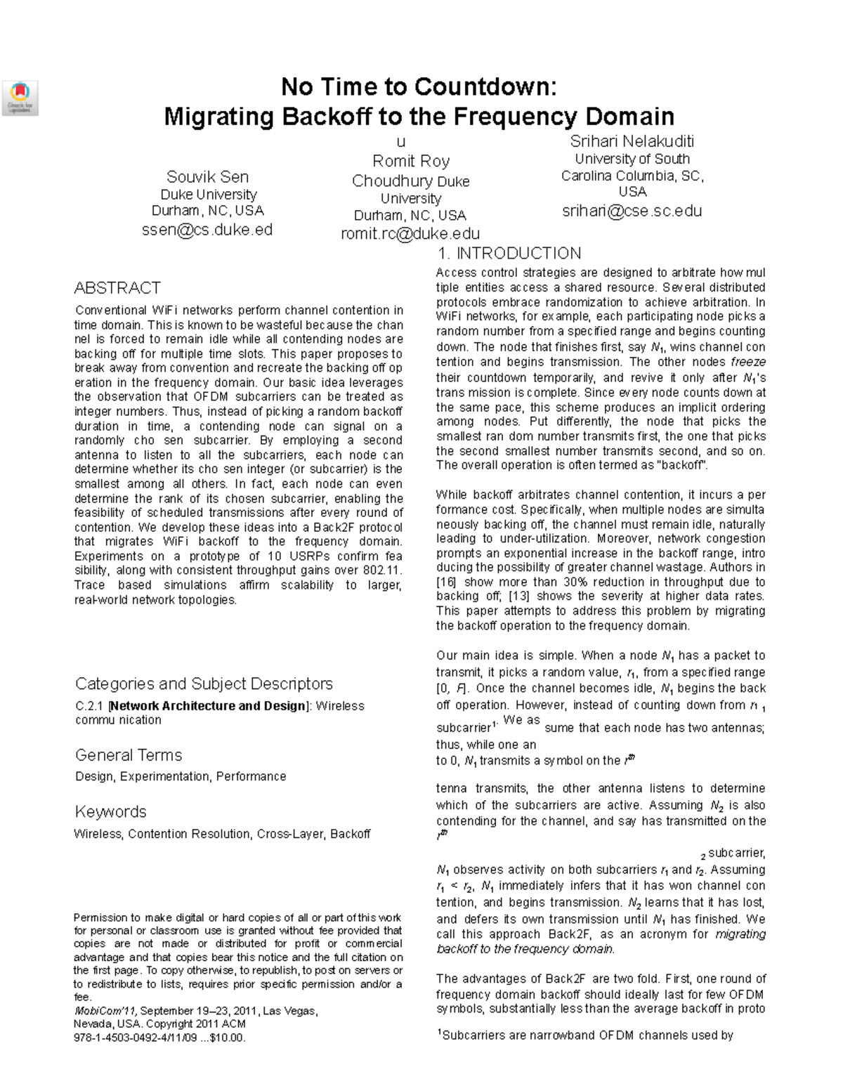 Back2F protocol No Time To Count Down - No Time to Countdown: Migrating ...