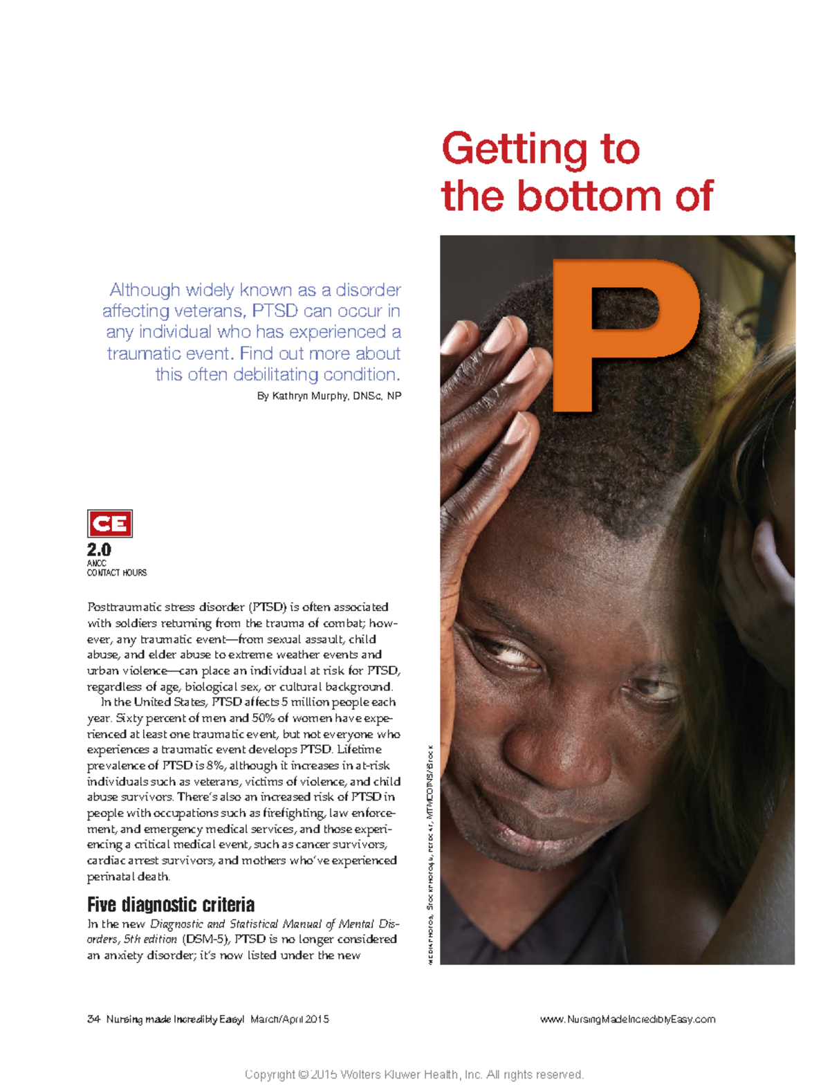 Getting to the bottom of PTSD - 34 Nursing made Incredibly Easy! March ...
